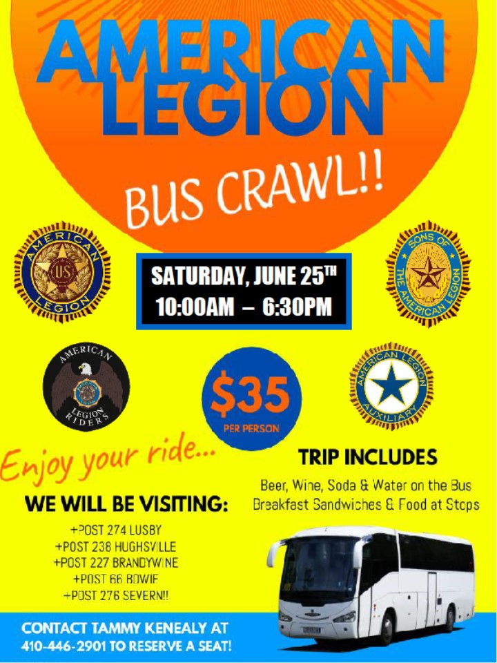 Legioin Bus Crawl - Howard L. Turner Post 276